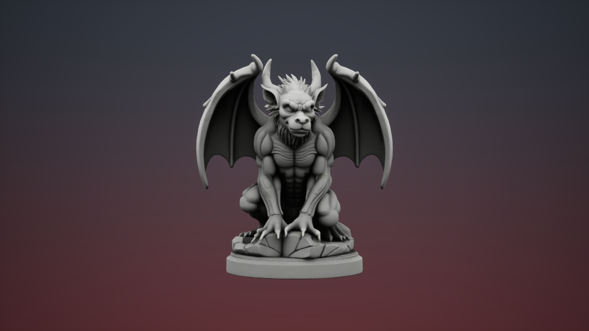Stylized Gargoyle Statue - 02 by Multicore AI