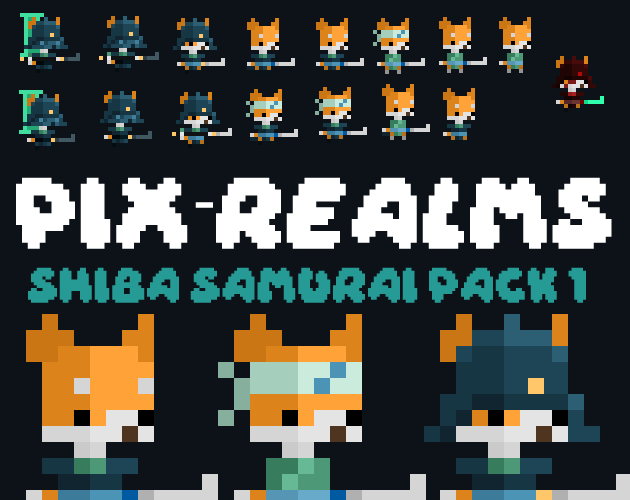 Pix-Realms - Shiba Samurai Pack 1 by Delta