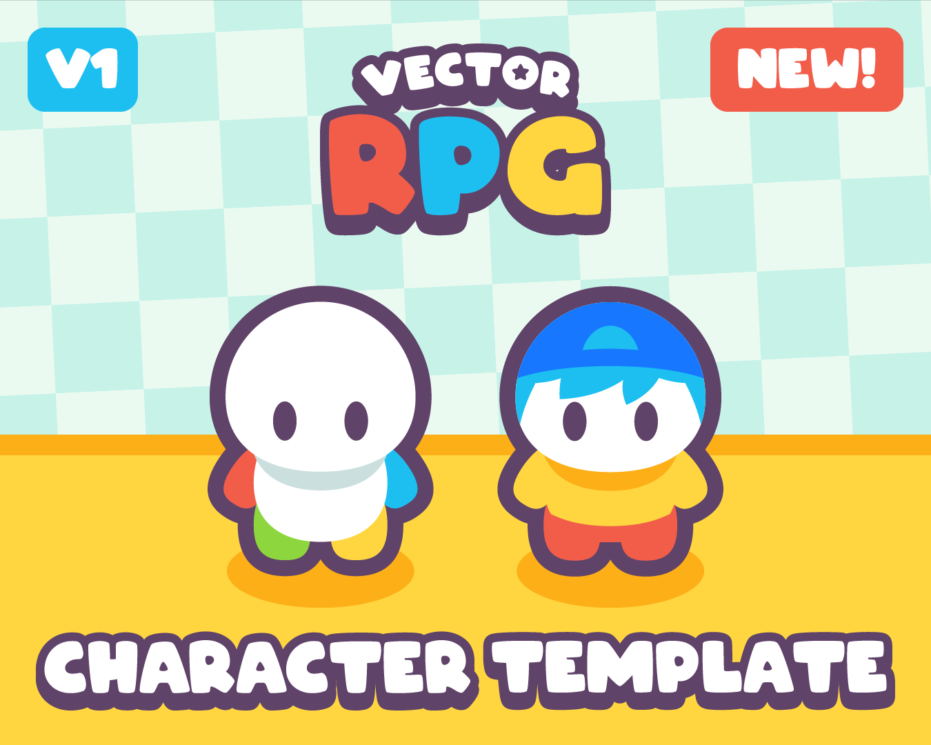 Vector RPG Character Template by RhosGFX