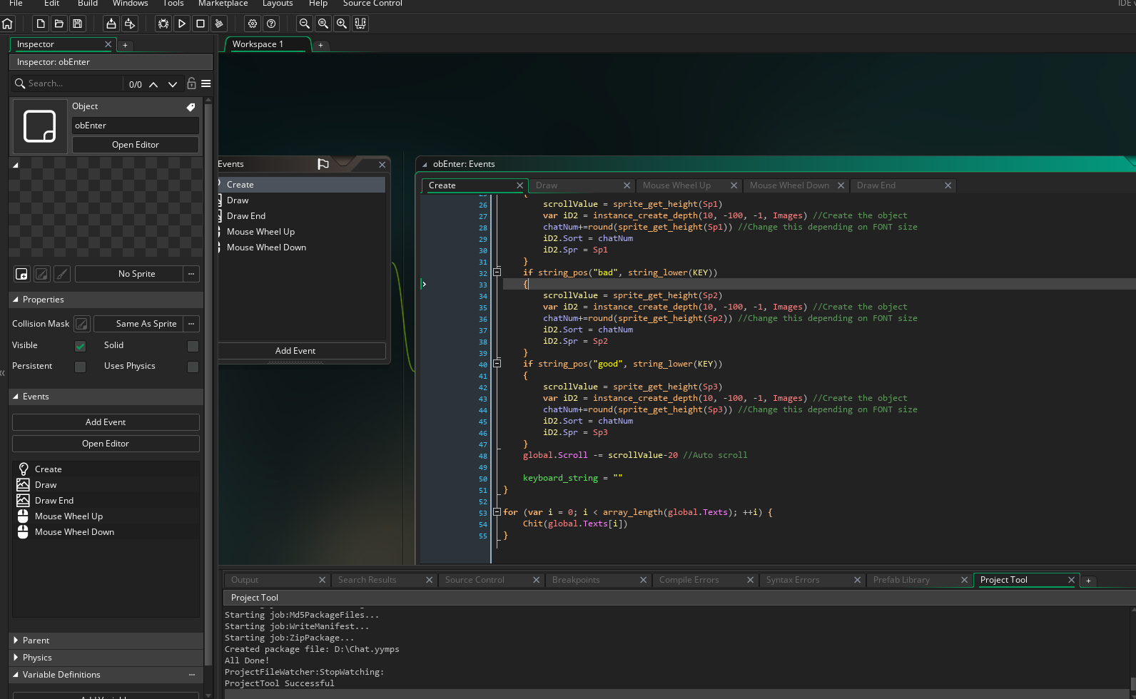Chat for GameMaker by Bukmand