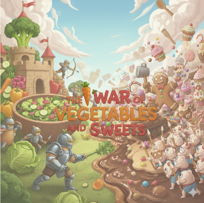 The war of vegetables and sweets by Red 1 Games for Sop GAME JAM - itch.io