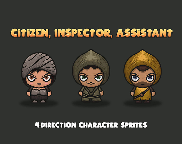 4-Direction NPC Character Sprites by Free Game Assets (GUI, Sprite ...