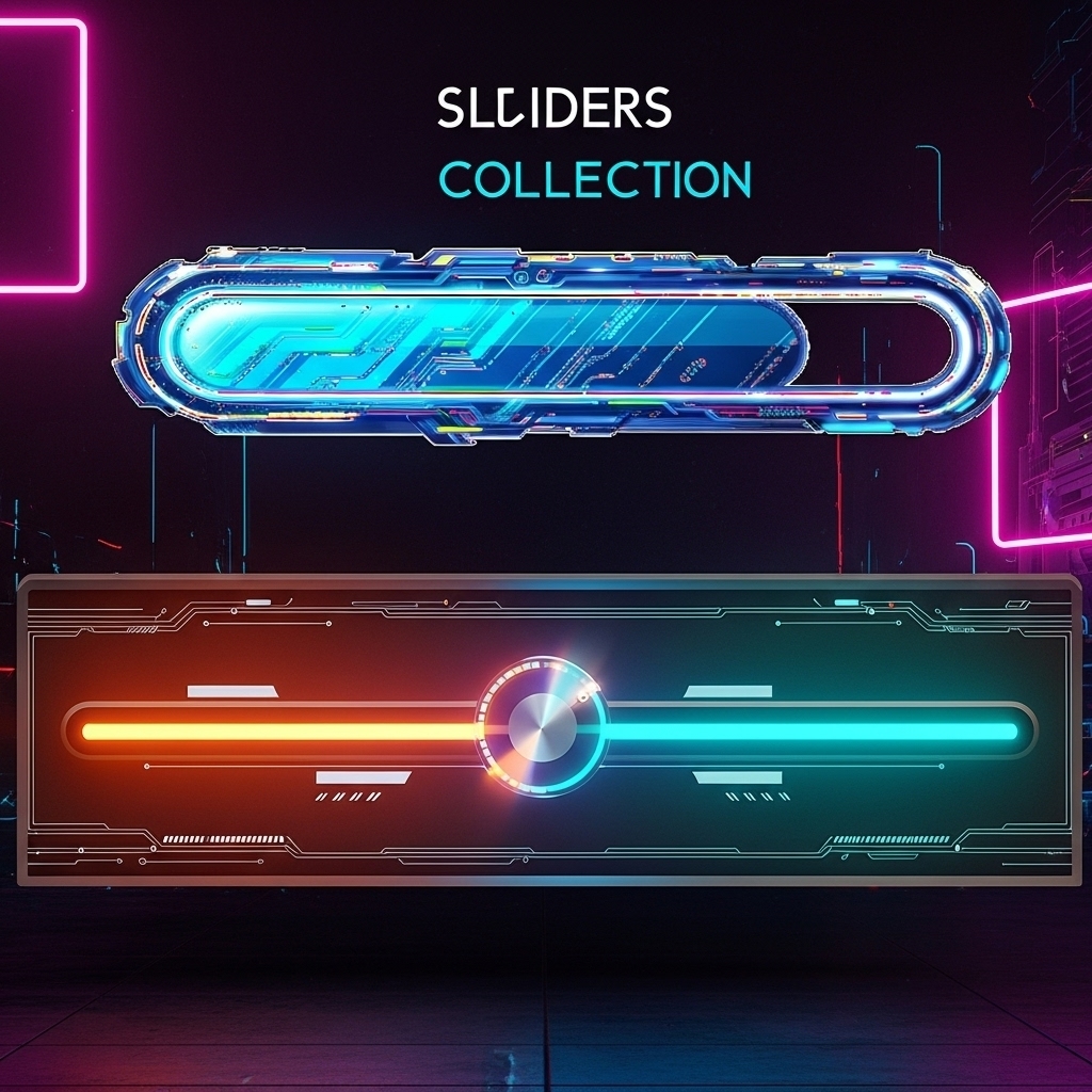 Cyberpunk UI Sliders Collection by NeuroVibe Studios
