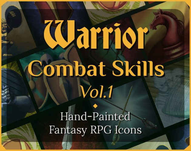 Warrior Combat Skills - 10 Hand-Painted RPG Ability Icons (512x512 PNG ...