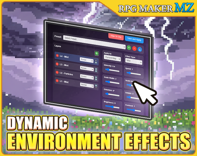 Version 1.1.4 - Hot Fix - Dynamic Environment Effects - RPG Maker MZ Plugin by Sang Hendrix