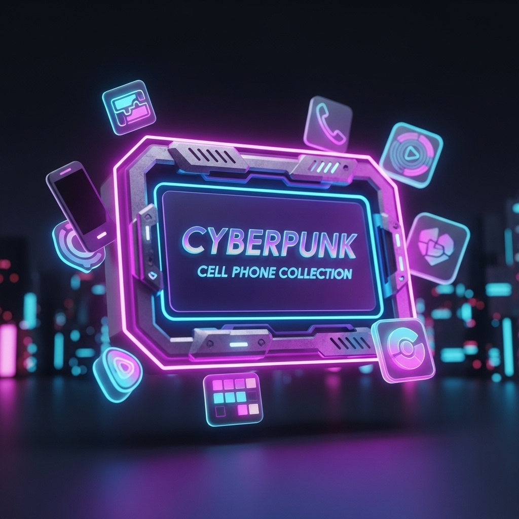 Cyberpunk Cell Phone Collection by NeuroVibe Studios
