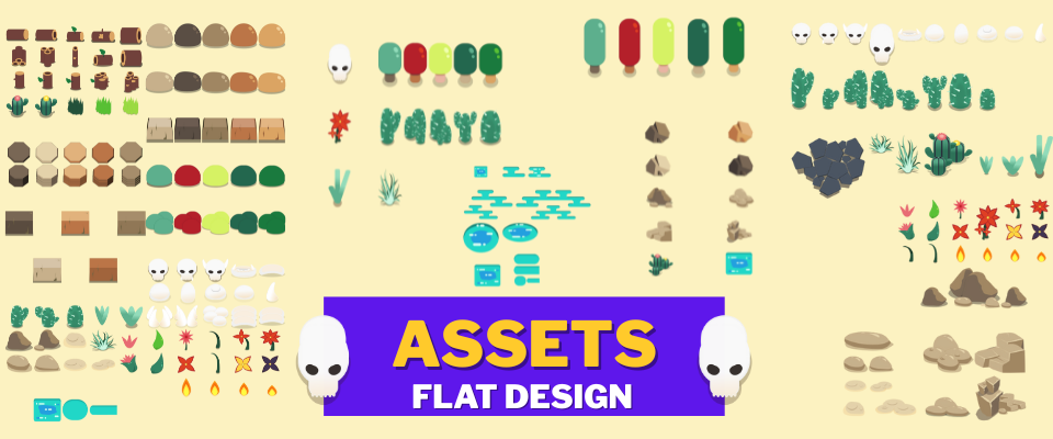 Assets Pack - Flat Design by Capitao Dinossauro