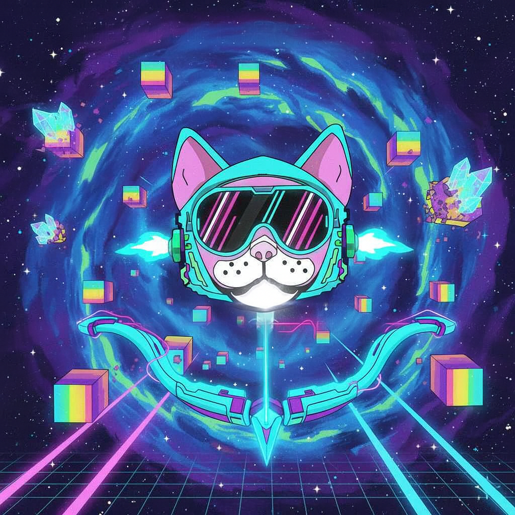 cybercat synthwave by XNIKKEAFKX