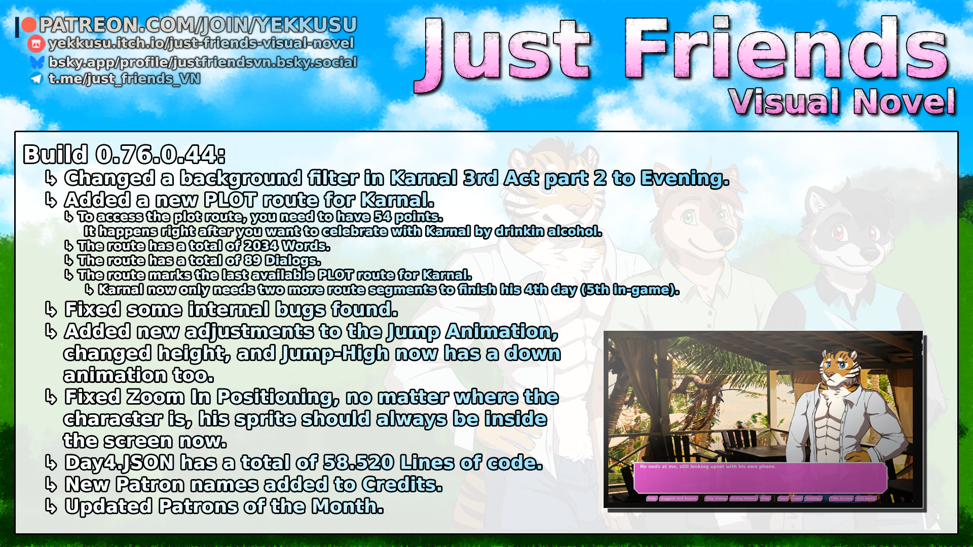 Just Friends Build 0.76 is now available for patrons! - Just Friends ...