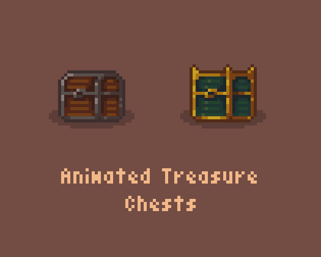 Free Pixel Animated Treasure Chests – Basic & Fancy by Fossil Bound