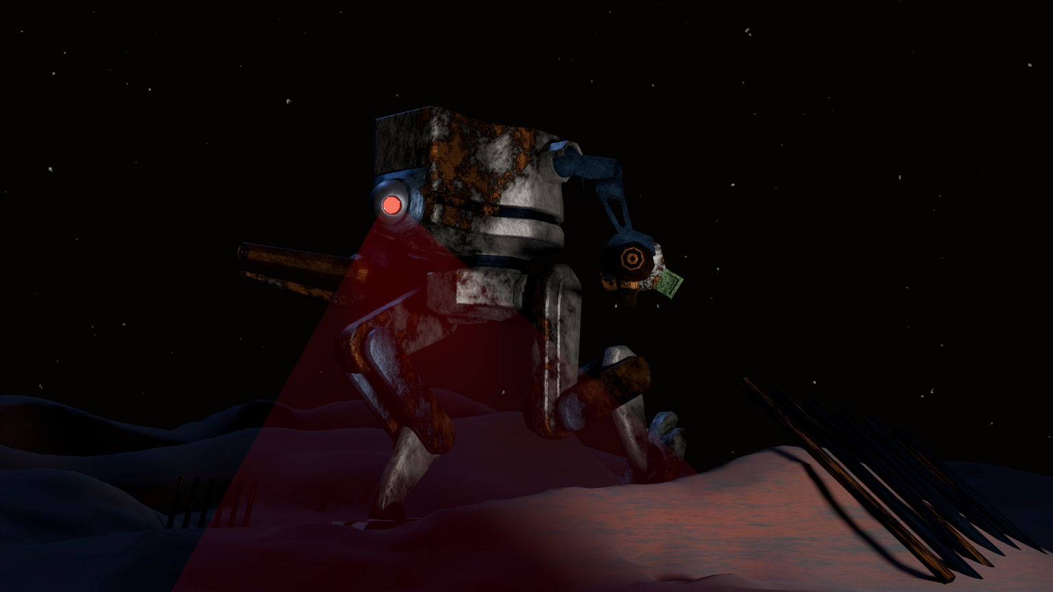 Robot on trench raid by Kac2 for 3D Modelling Jam with Blender #4 - itch.io