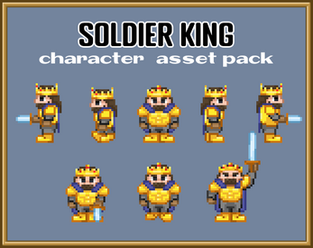 Soldier King || Pixel Asset Pack by Pop Shop Packs