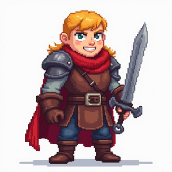 Pixel Heroes: Chibi Fantasy Warrior Sprites by PixelCraftStudio