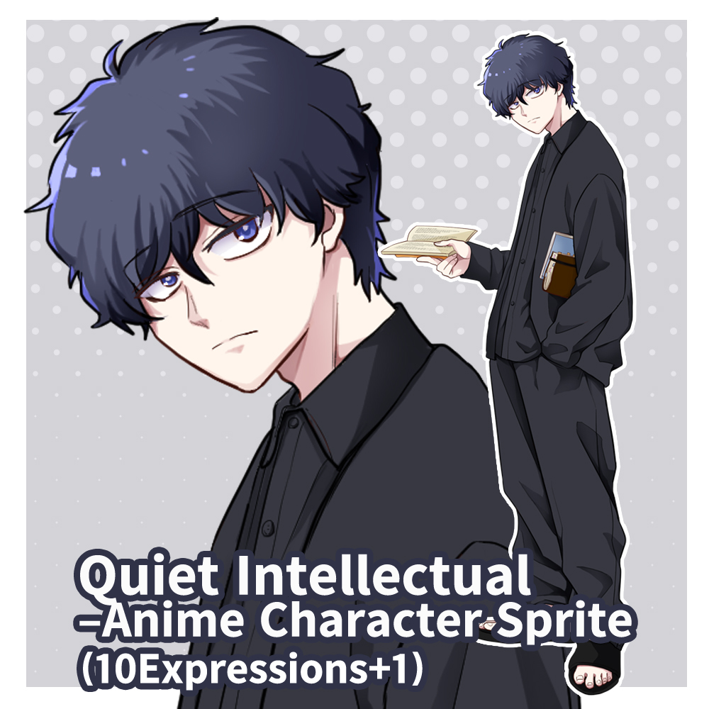 Quiet Intellectual –Anime Character Sprite(10 Expressions+1) by kei02 ...