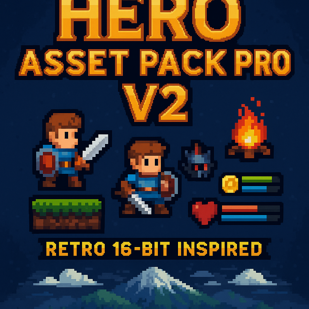 Hero Asset Pack Pro V2 – Full Complete Edition (Retro 16-bit Inspired ...