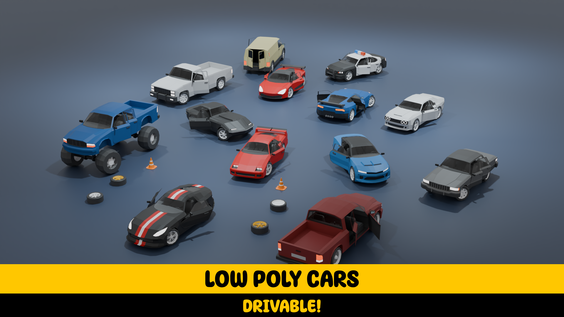 Drivable-Low Poly Cars Pack by Awbmecreations