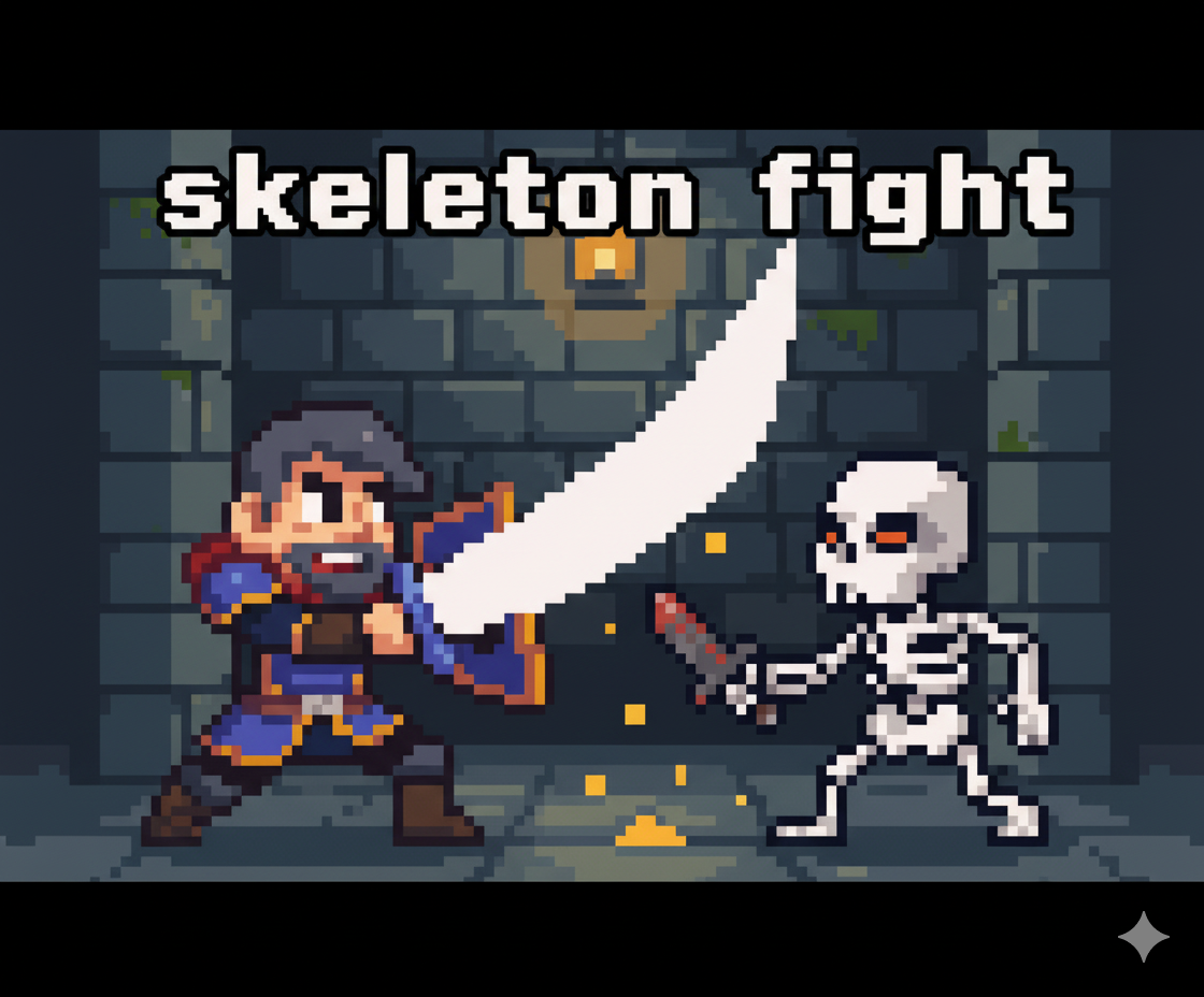 Skeleton fight by RAMY-Ai