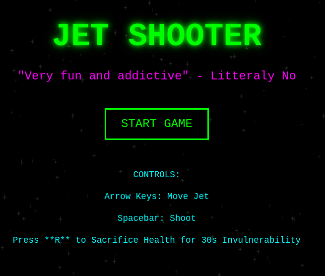 Minimalistic Jet shooter game by Mythrony