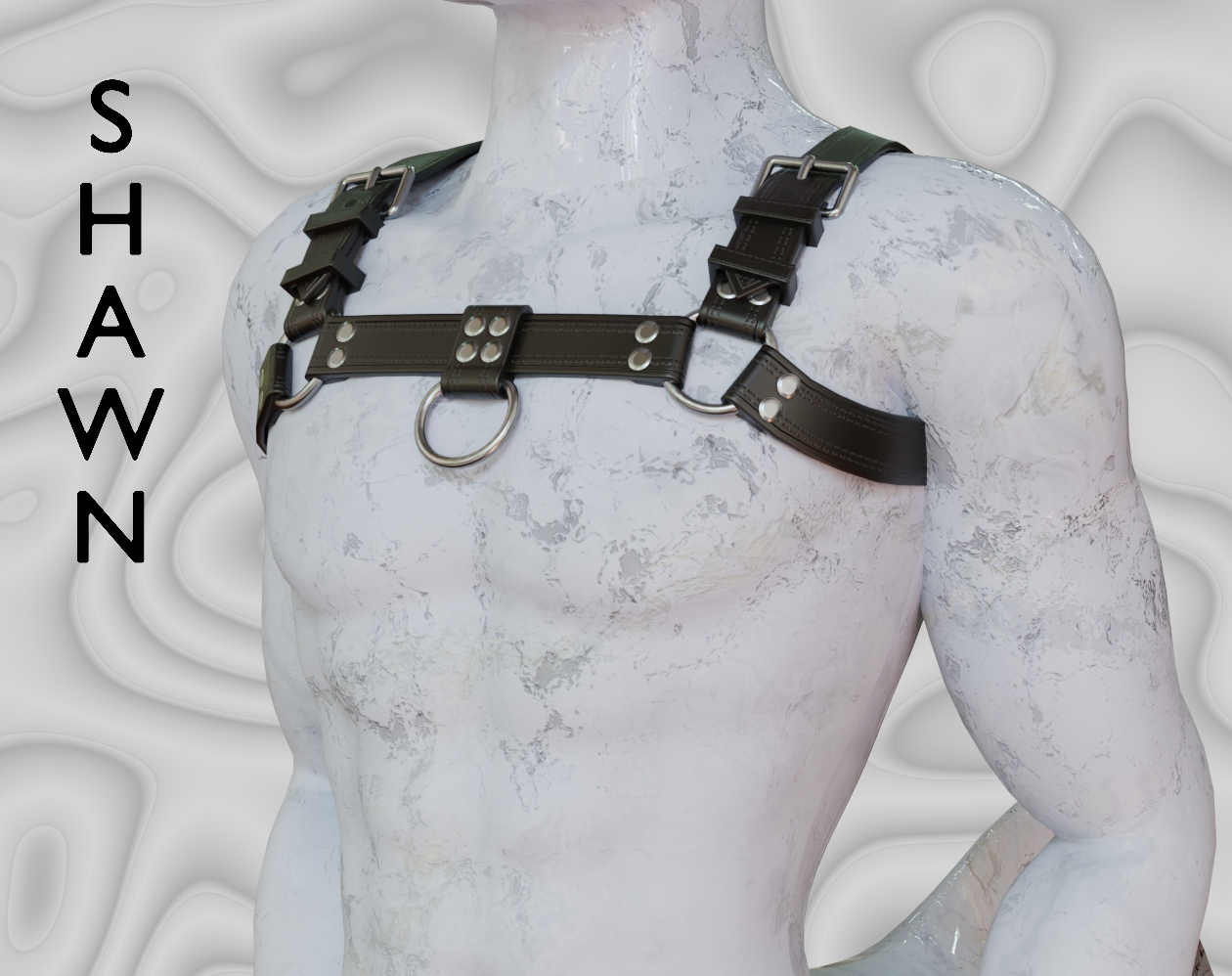 Bulldog Harness for Shawn The Shark by Sharko3D