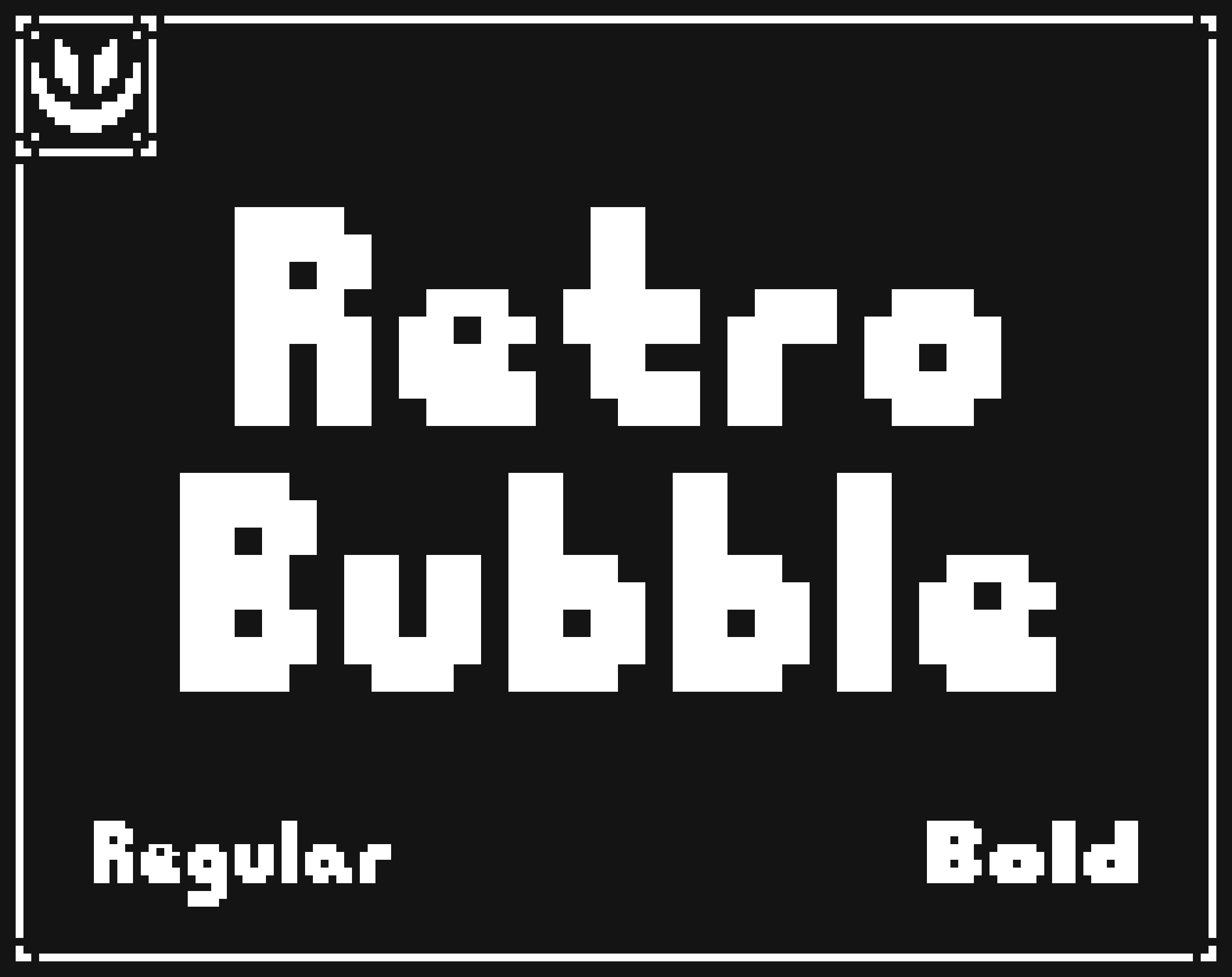 Retro Bubble - Pixel Font - Update! - Retro Bubble - Pixel Font by Bragorn