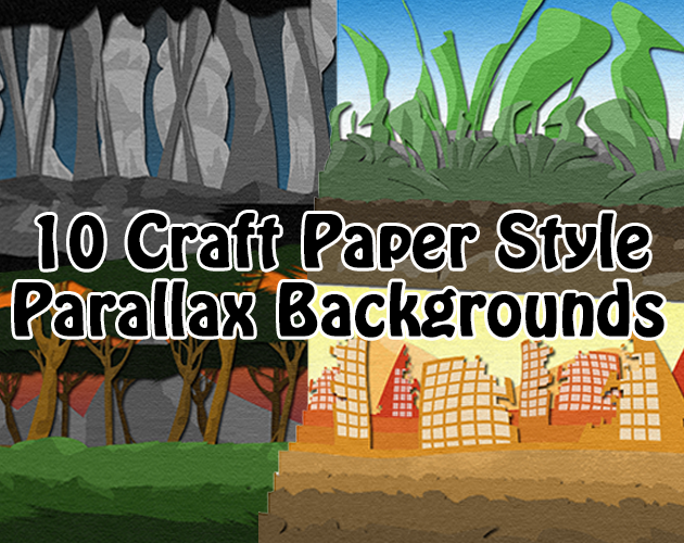 Craft Paper Parallax Background Pack 1 by brockjroderick