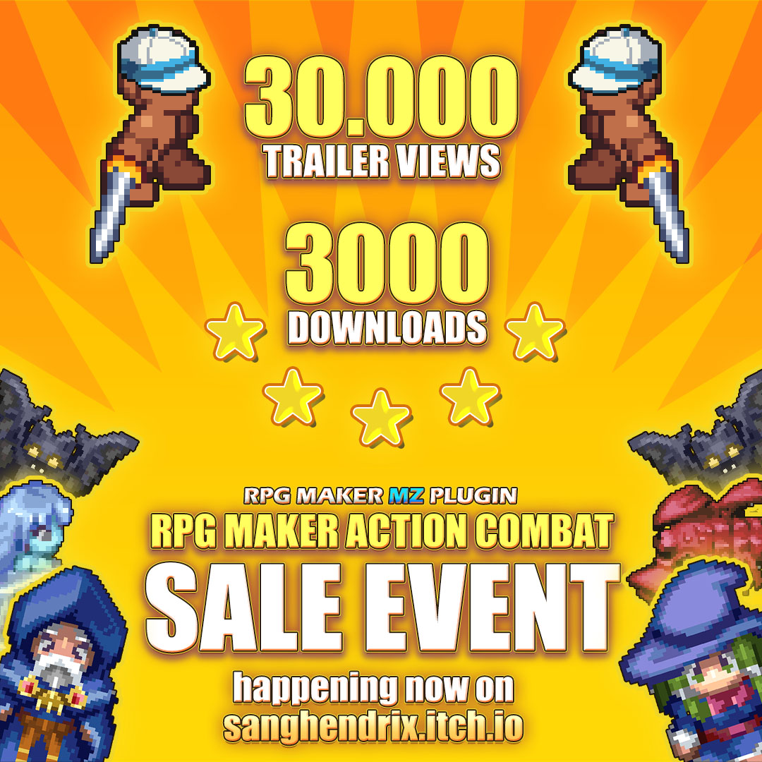 RPG Maker Action Combat - 30k trailer views Sale by Sang Hendrix - itch.io