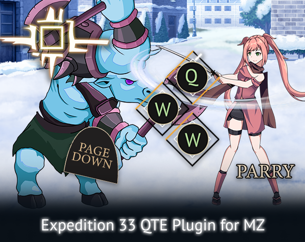 Expedition 33 QTE Plugin - RPG Maker MZ by GBRO Games