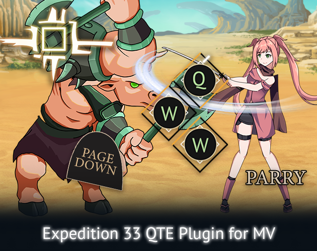Expedition 33 QTE Plugin - RPG Maker MV by GBRO Games