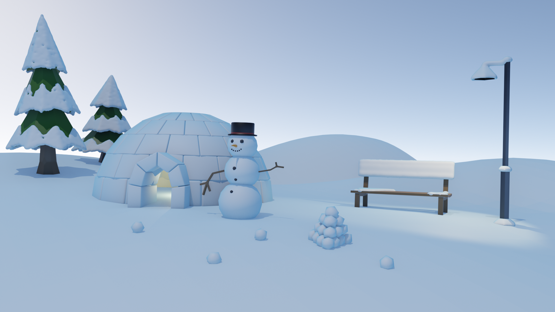 Low Poly Winter Assets Pack by Louken