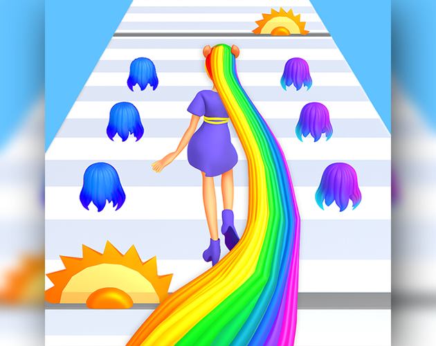 Long Hair Girl Runner Hair 3D by CrazyGames12