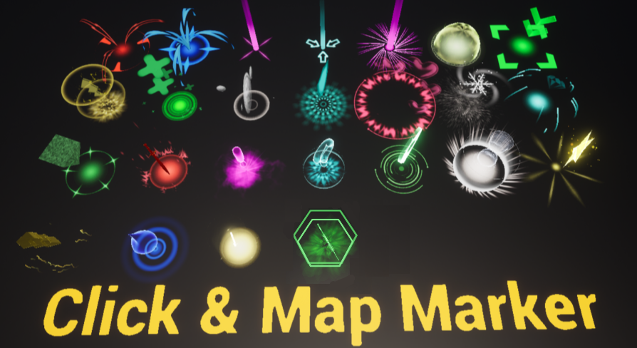 Unreal Engine Niagara - Click & Map Marker VFX by kcstudio.asia