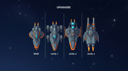 space ships with upgrades (space shooter) by BLEEDx