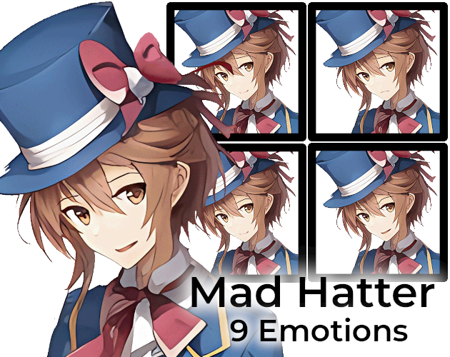 Free Visual Novel Character - Mad Hatter by WineChan