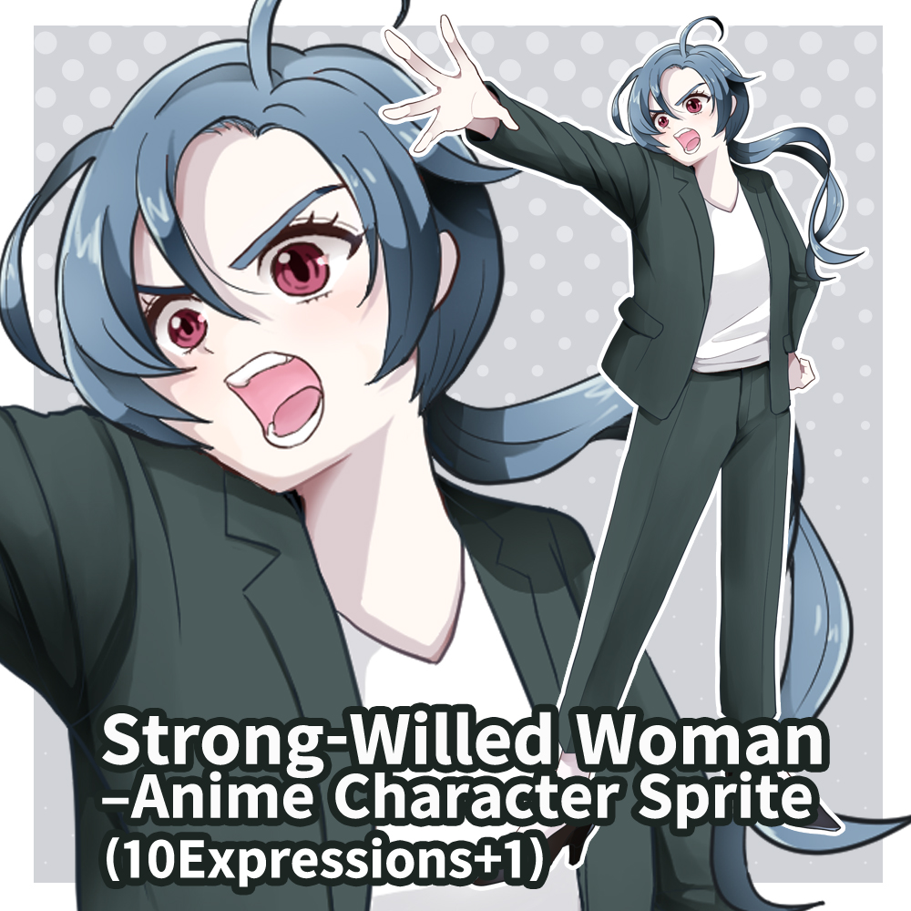 Strong-Willed Woman –Anime Character Sprite(10 Expressions+1) by kei02 ...