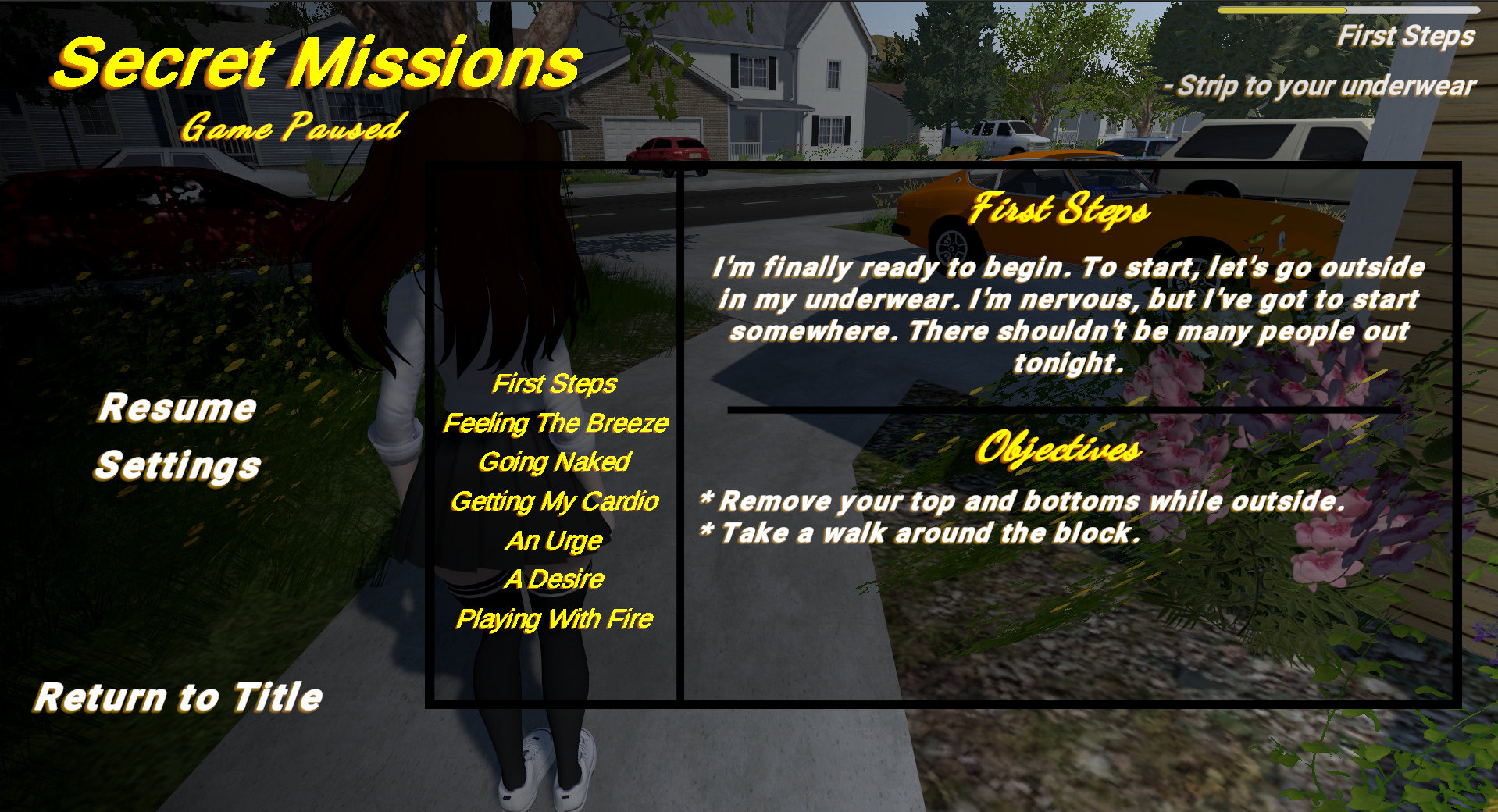 Progress Update 2 - Secret Missions by Arlo