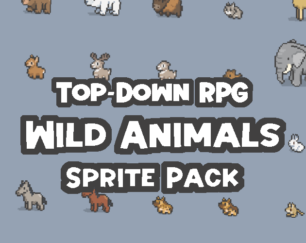 Top-Down RPG Sprite Pack - Wild Animals (STANDALONE ) by VectoRaith