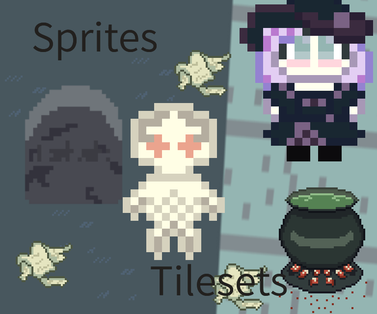 Sprites and Tilesets 32x32 halloween by BRMM