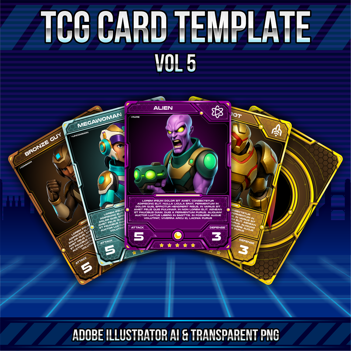 TCG Card Game Template vol. 5 by pzUH