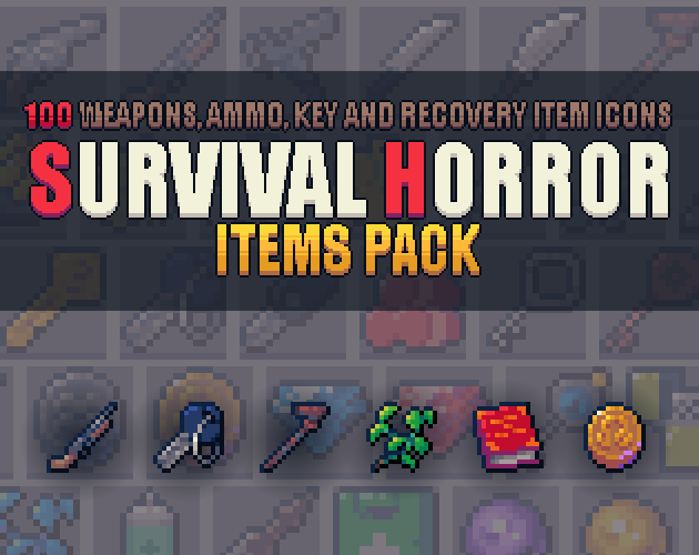 Survival Horror Items Pack by Leo's Pixel