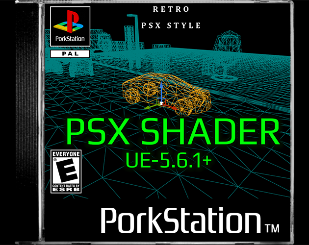 Retro PSX Style Shader UE by PorkBellyGames