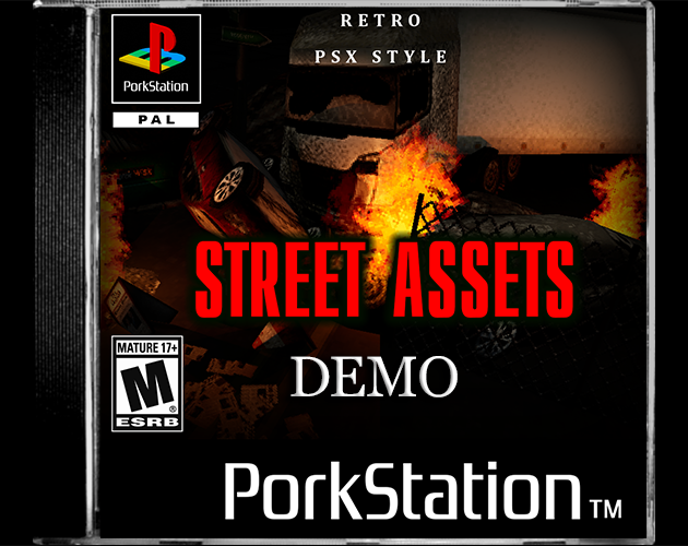 Retro PSX Style Street Assets - DEMO by PorkBellyGames