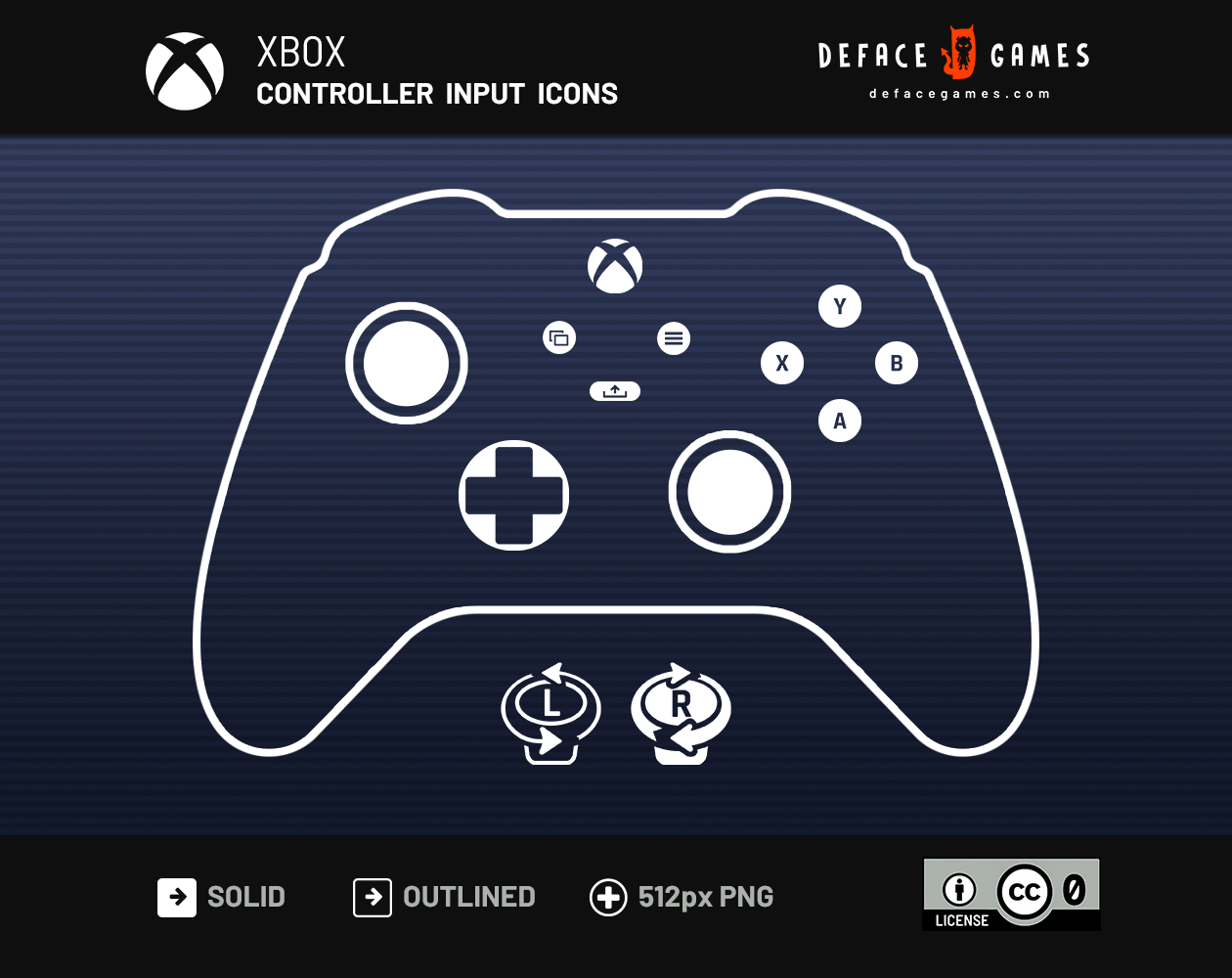 Xbox Controller Input Icons Free by Amanz