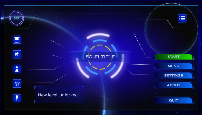 Sci-Fi GUI Asset Pack 1 by Ultra knight