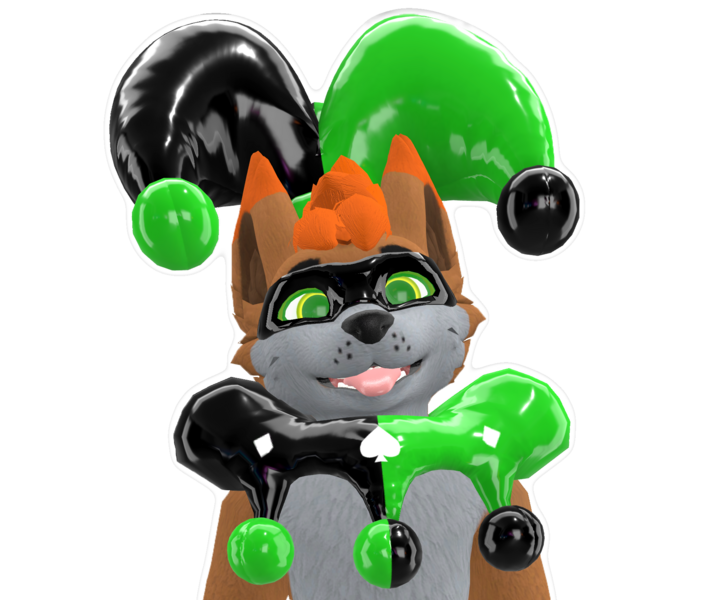 Inflatable Jester Crown Hat And Collar Pack Vrchat By Taeli Wolf