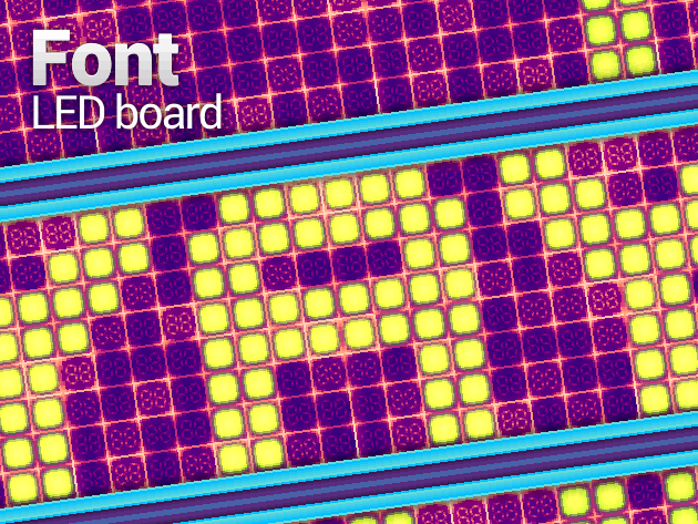 Fonts: LED board display by moxica