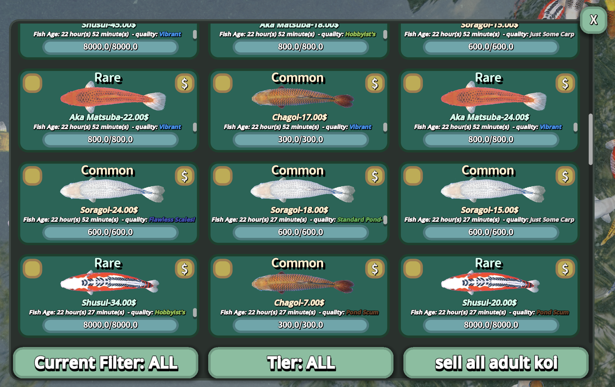 New Update in coming! New koi age and quality system and More ...