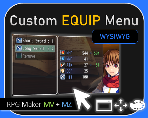 [RPG Maker] WYSIWYG UI Editor - Equipment Menu by Aerosys