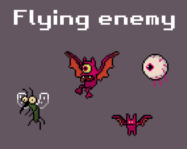 Flying enemies - Pixel art by Segnah