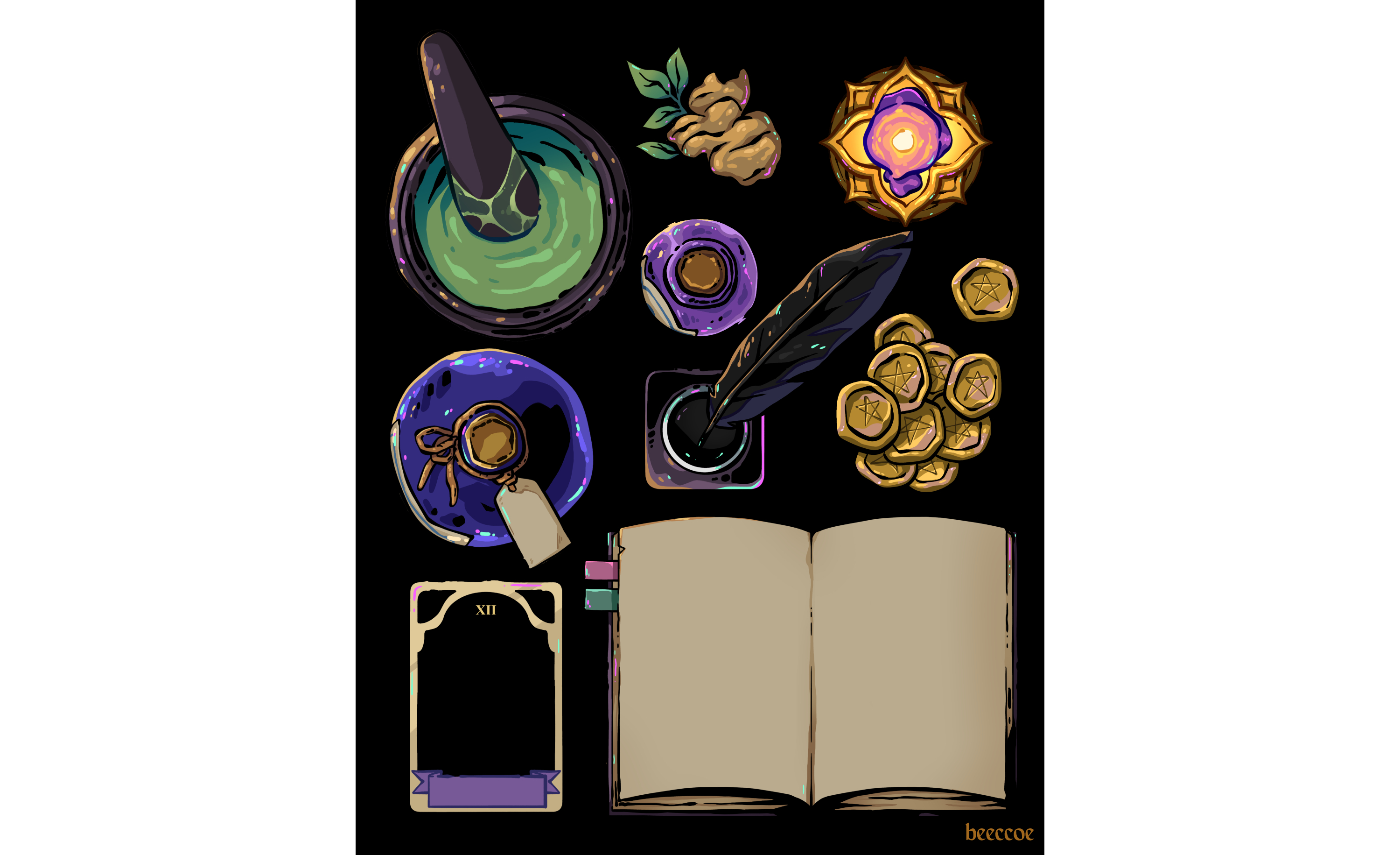 Witch VTT Landing Page Assets by Siyokoy