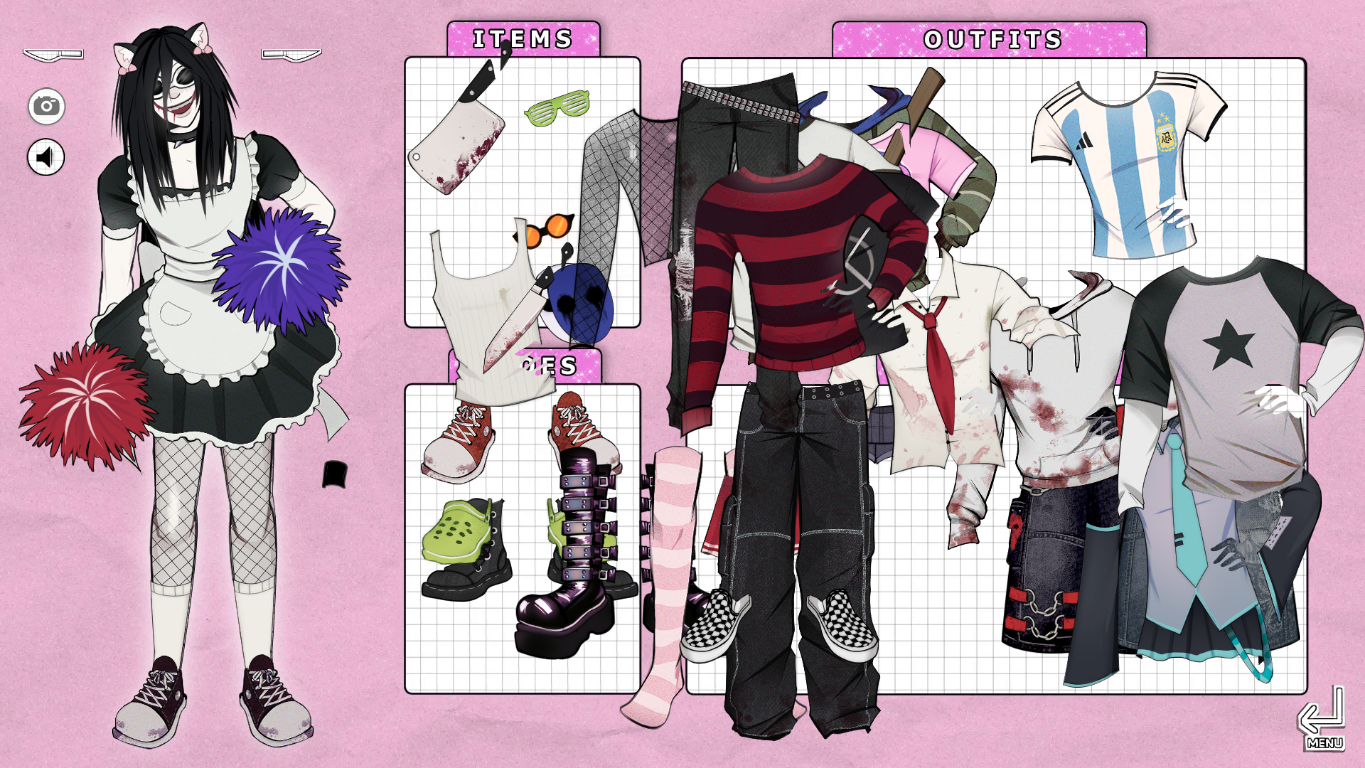 Comments 224 to 185 of 264 - Jeff the killer Dressup by Hahadit